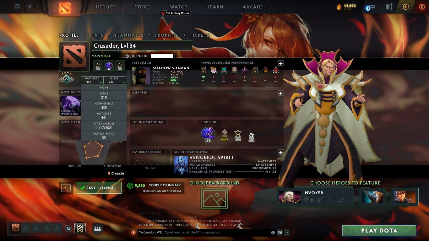 Crusader IV | MMR: 1880 - Behavior: 9830 – VikingDOTA