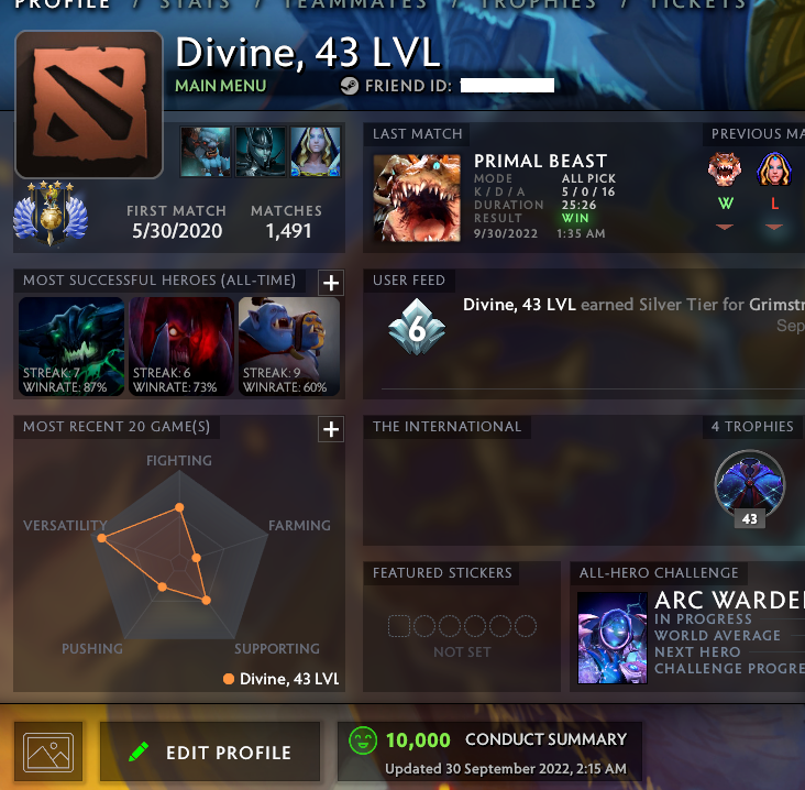 Divine IV | MMR: 5300 - Behavior: 10000 – VikingDOTA