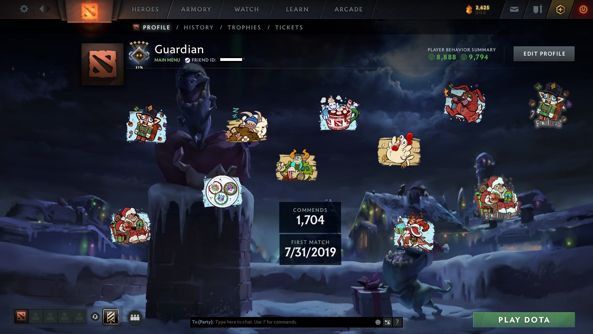 Guardian V | MMR: 1435 - Behavior: 9794 - Communication: 8888 – VikingDOTA