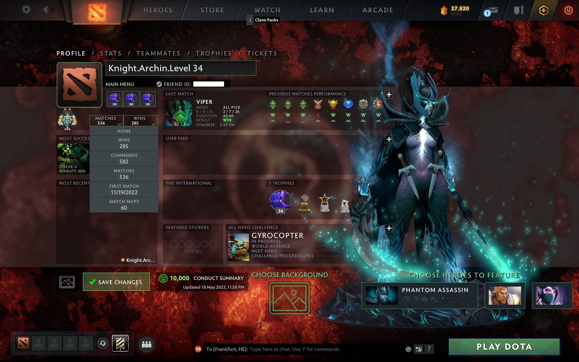 Archon II | MMR: 2542 - Behavior: 10000 – VikingDOTA