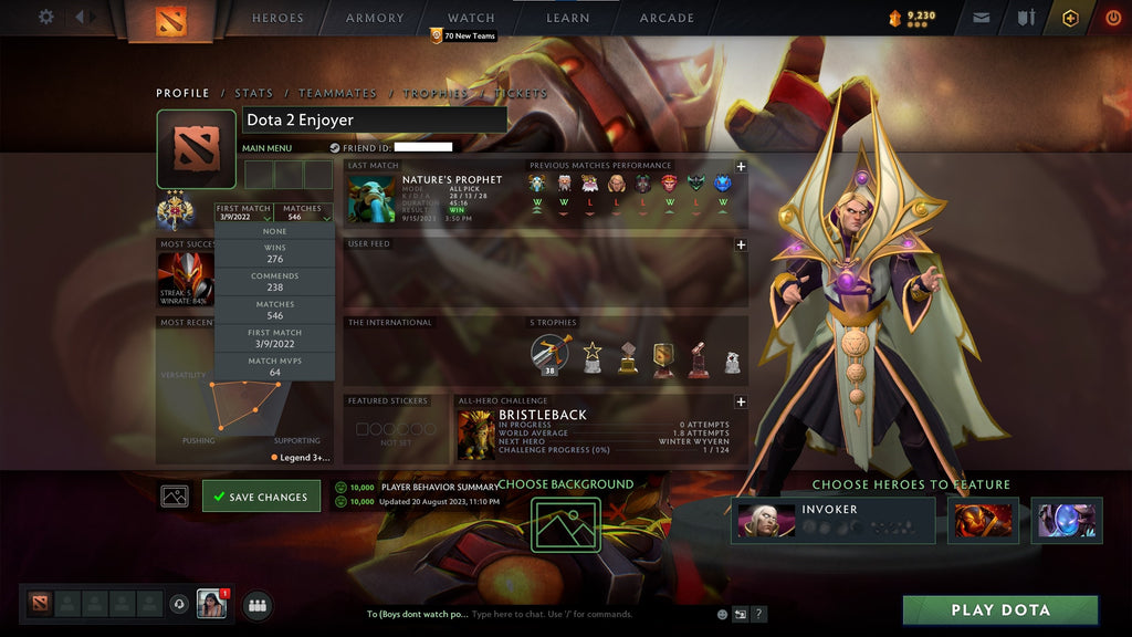 Legend III | MMR: 3312 - Behavior: 10000 - Communication: 10000 ...