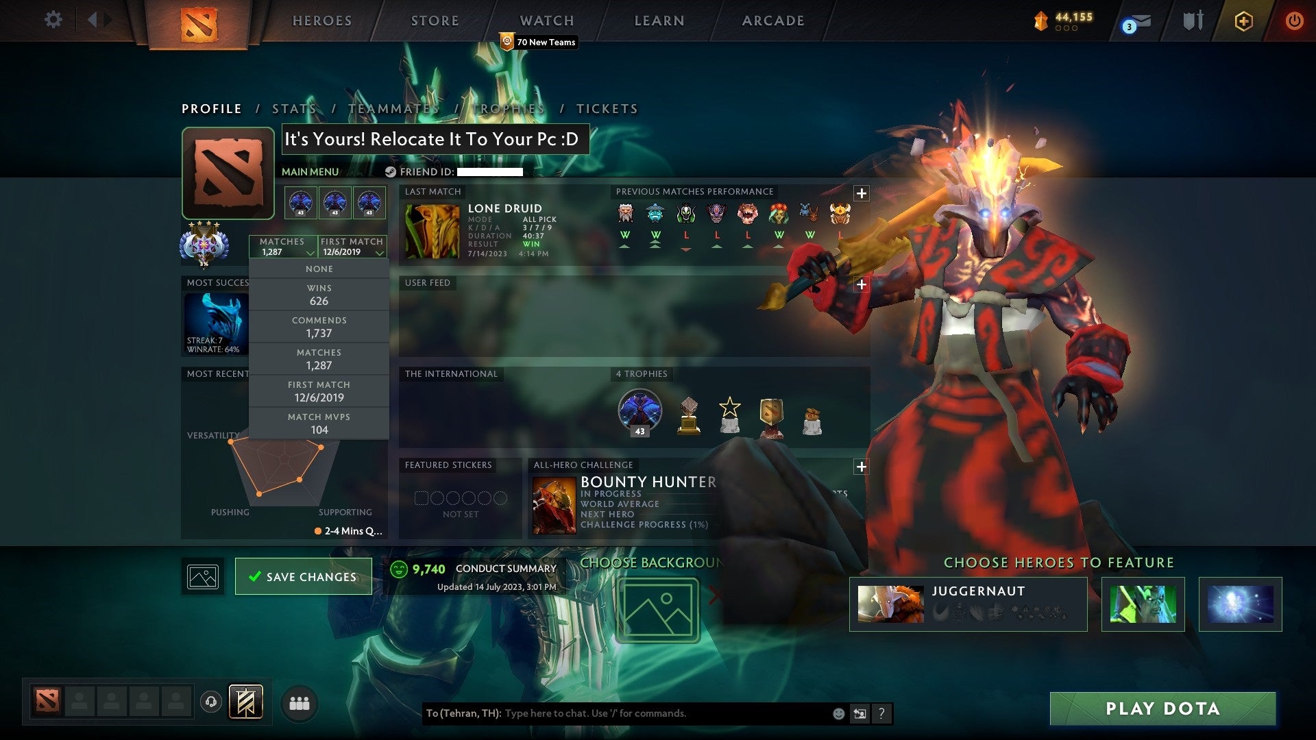 Ancient IV | MMR: 4317 - Behavior: 9740 – VikingDOTA