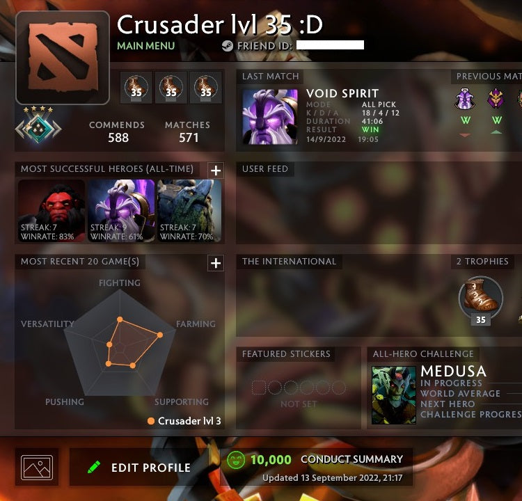 Crusader IV | MMR: 1920 - Behavior: 10000 – VikingDOTA