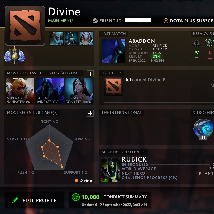 Divine I | MMR: 4710 - Behavior: 10000 – VikingDOTA