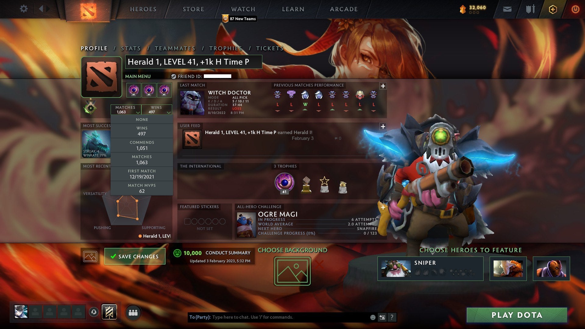 Herald I | MMR: 120 - Behavior: 10000 – VikingDOTA