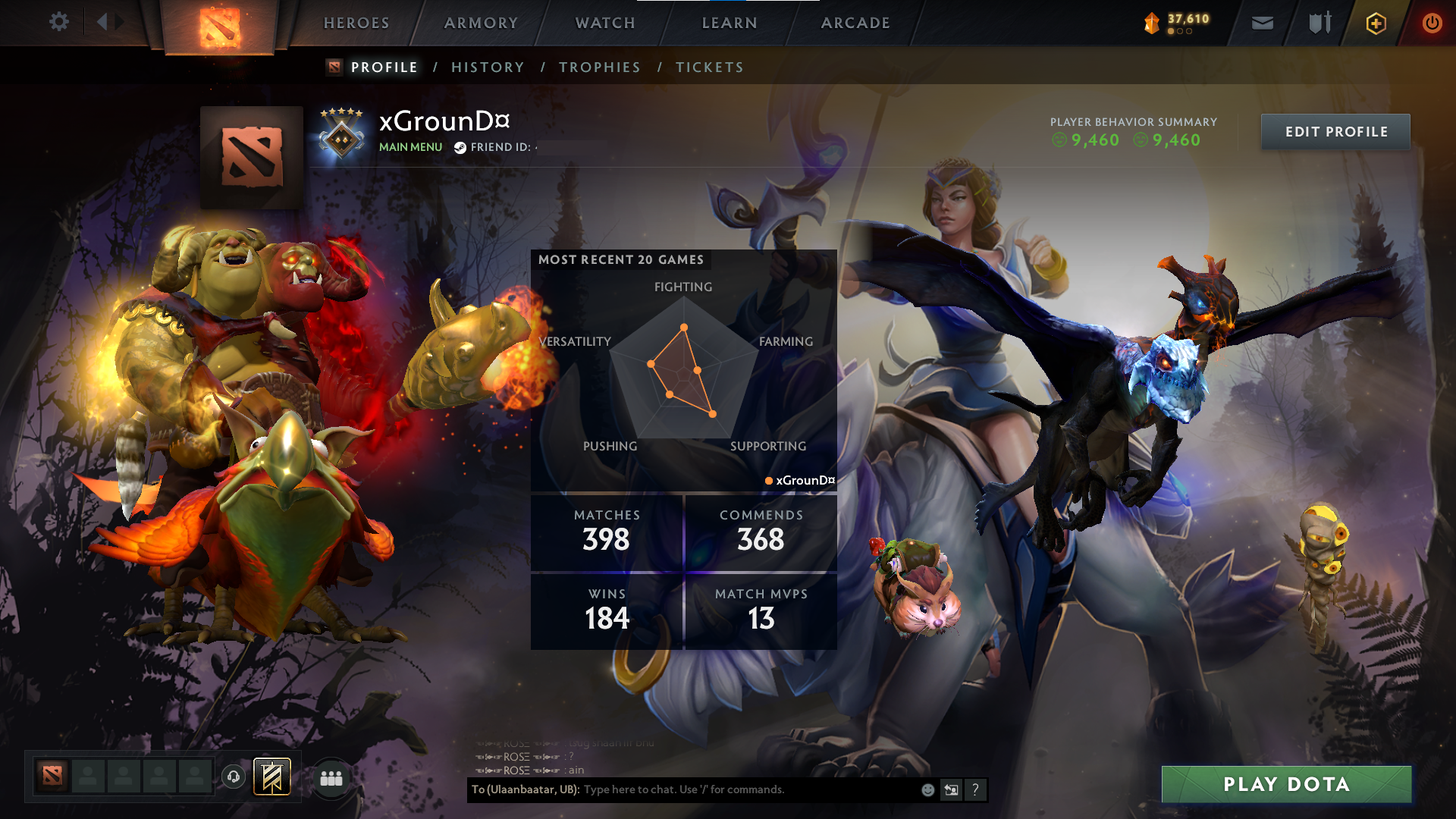 Guardian V | MMR: 1255 - Behavior: 9460 - Communication: 9460 – VikingDOTA
