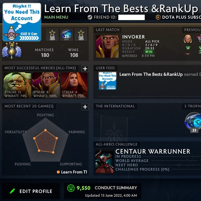 Divine IV | MMR: 5190 - Behavior: 9550 – VikingDOTA