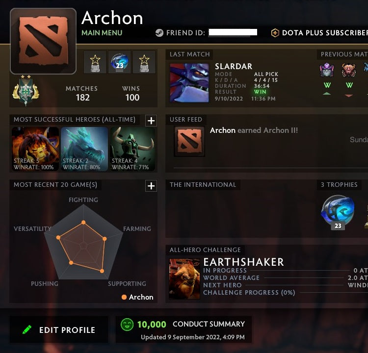 Archon II | MMR: 2620 - Behavior: 10000 – VikingDOTA