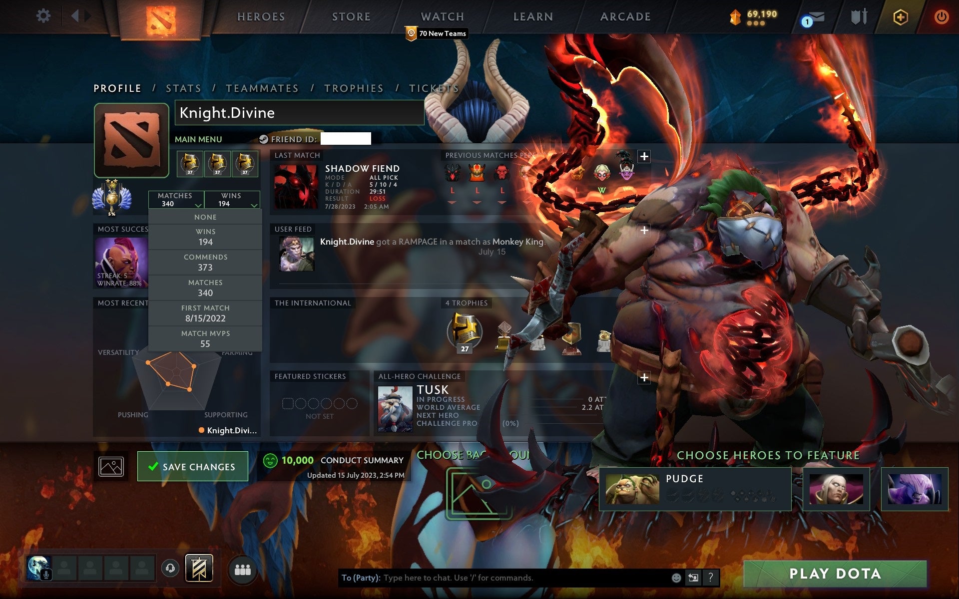 Divine II | MMR: 4831 - Behavior: 10000 – VikingDOTA