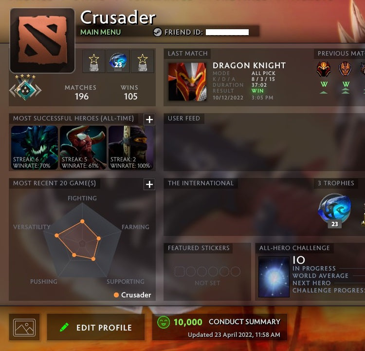 Crusader IV | MMR: 2020 - Behavior: 10000 – VikingDOTA