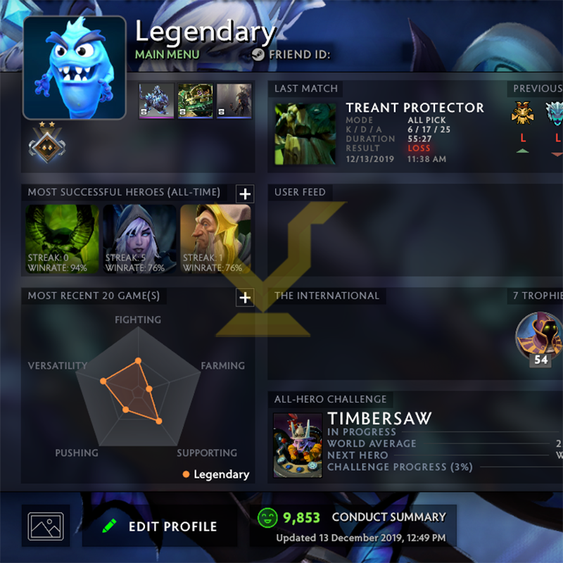 Guardian II | MMR: 980 - Behavior: 9853 – VikingDOTA