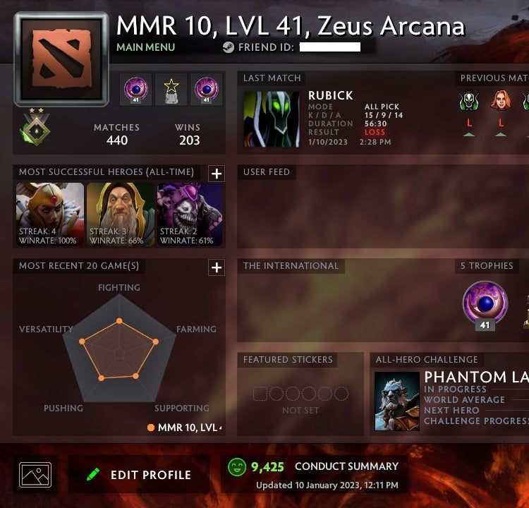 Herald II | MMR: 10 - Behavior: 9425 – VikingDOTA