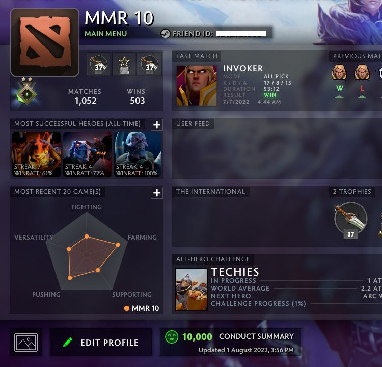Herald II | MMR: 10 - Behavior: 10000 – VikingDOTA