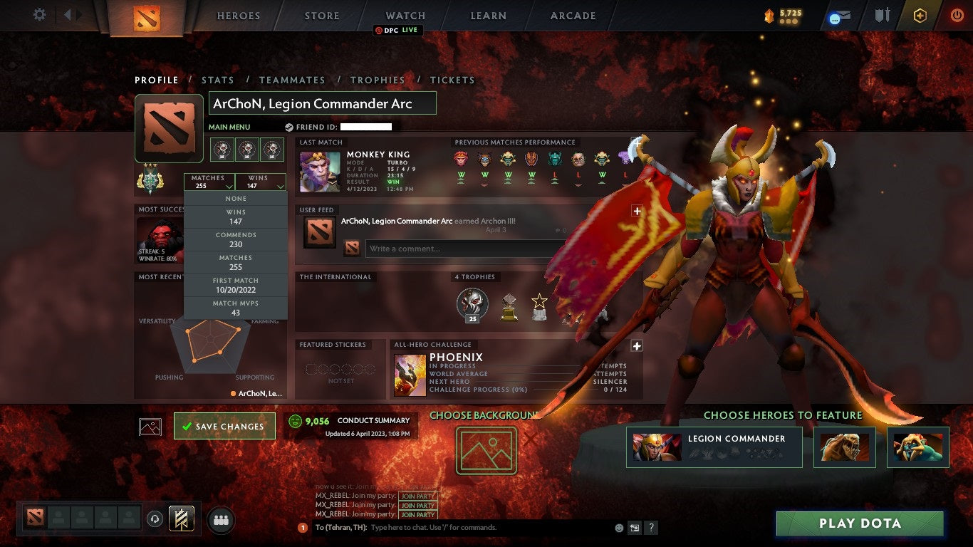 Archon II | MMR: 2390 - Behavior: 9790 – VikingDOTA
