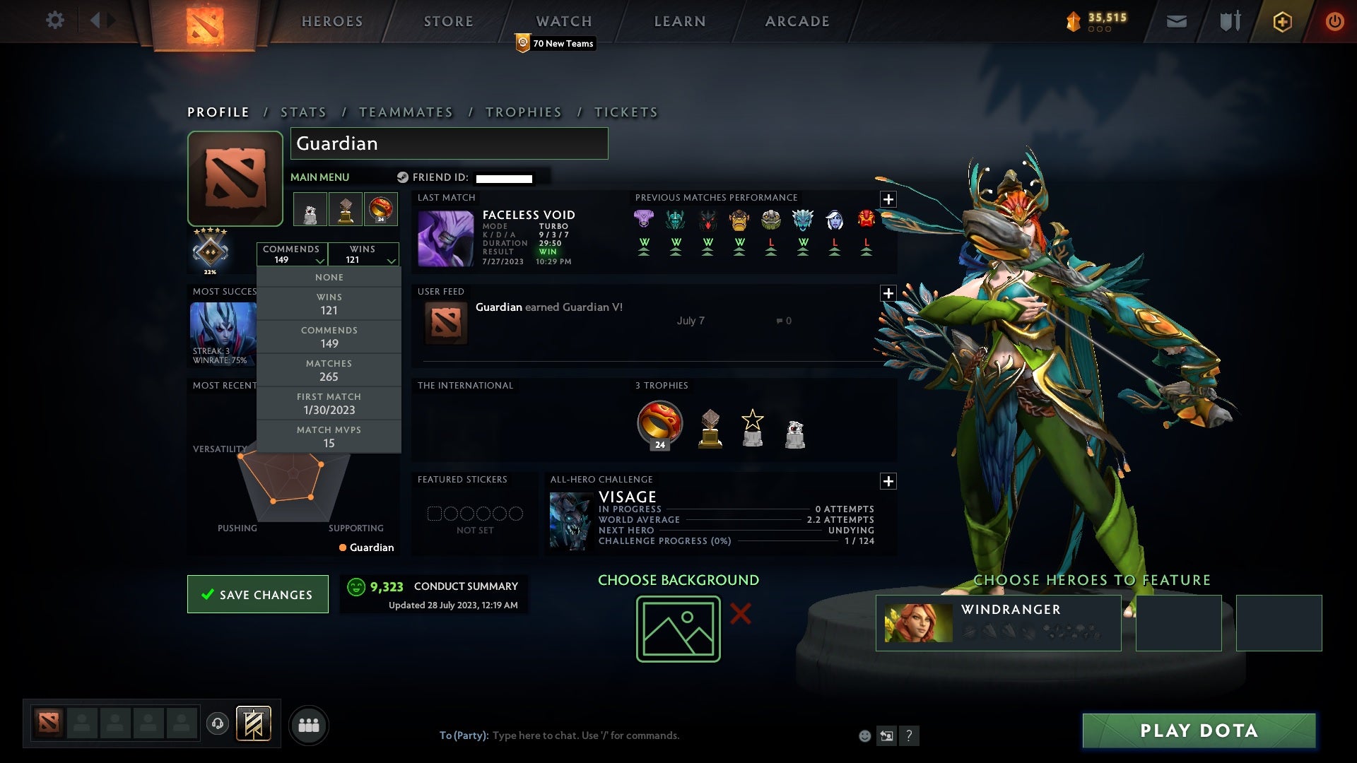 Guardian V | MMR: 1420 - Behavior: 9323 – VikingDOTA