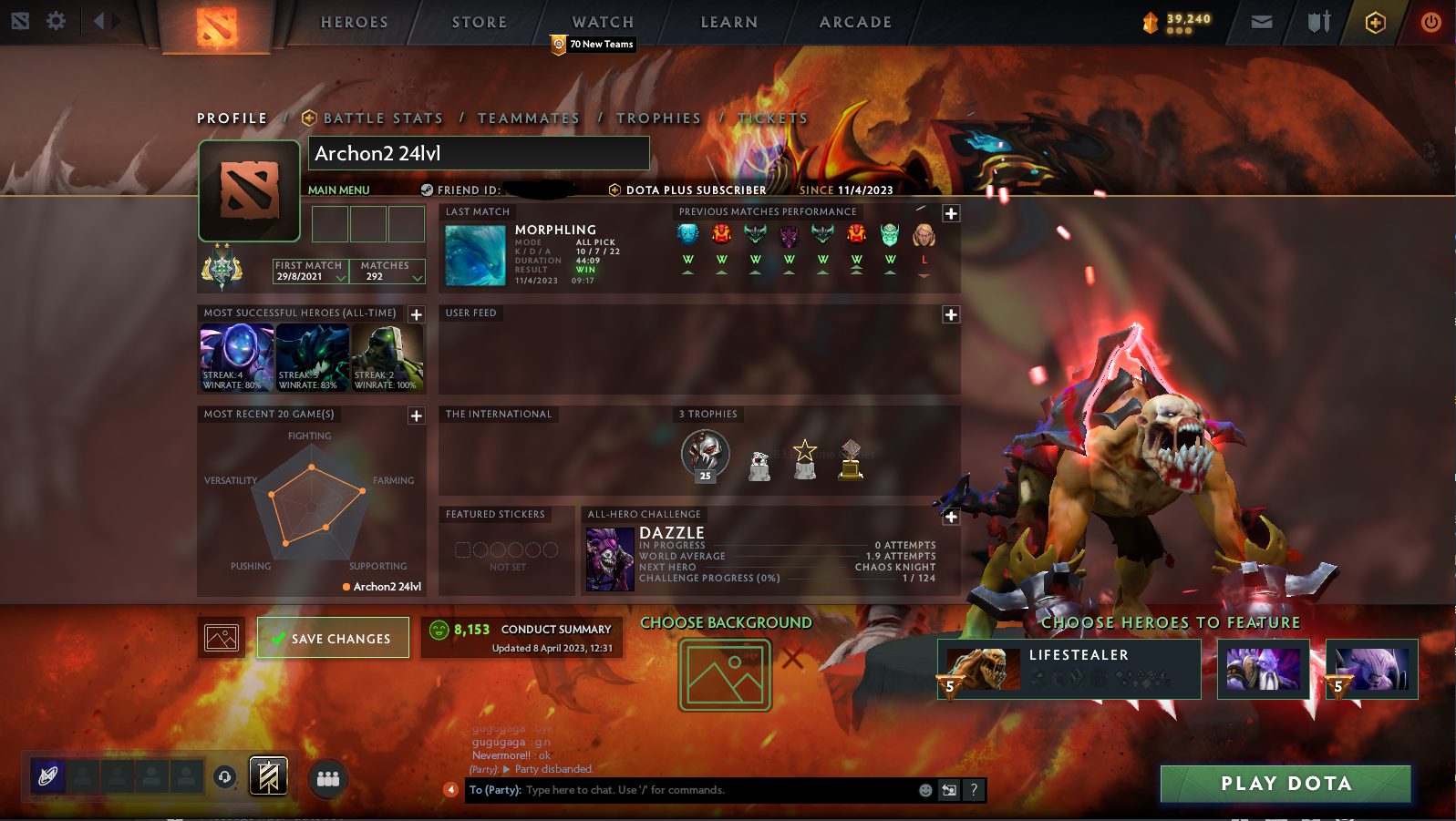 Archon II | MMR: 2500 - Behavior: 8152 – VikingDOTA
