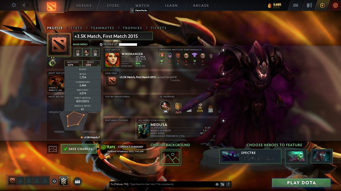 Herald II | MMR: 270 - Behavior: 9875 – VikingDOTA