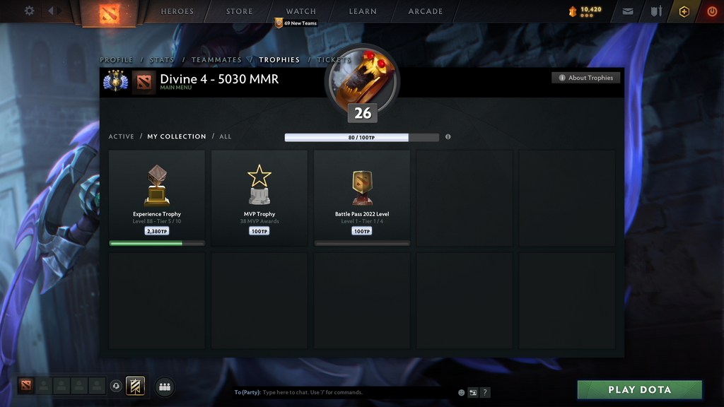 Divine IV | MMR: 5030 - Behavior: 9865 – VikingDOTA