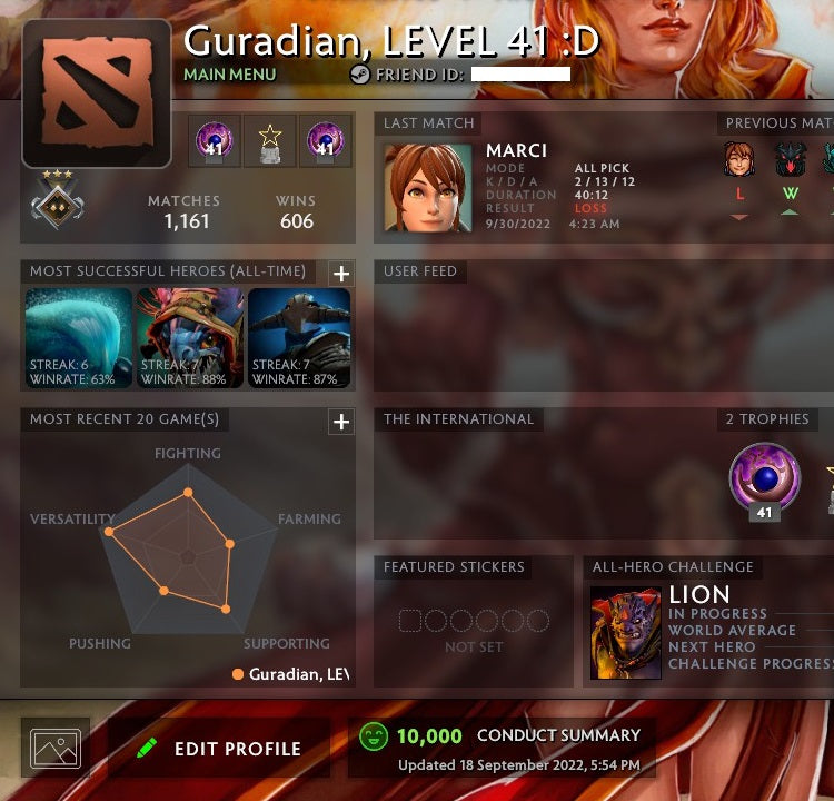 Guardian III | MMR: 1070 - Behavior: 10000 – VikingDOTA