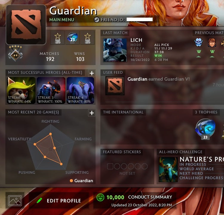 Guardian V | MMR: 1420 - Behavior: 10000 – VikingDOTA