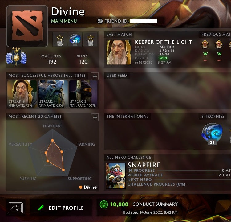 Divine III | MMR: 5090 - Behavior: 10000 – VikingDOTA