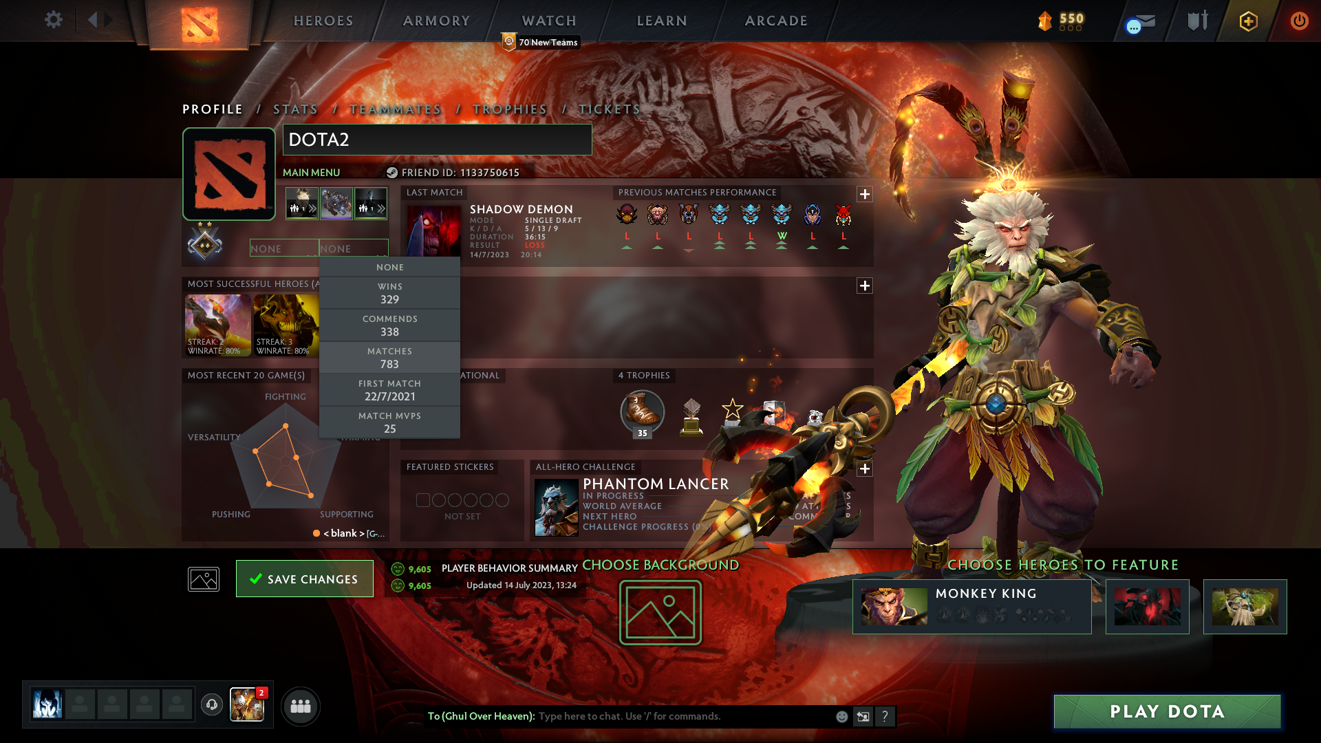 Guardian II | MMR: 804 - Behavior: 9605 – VikingDOTA