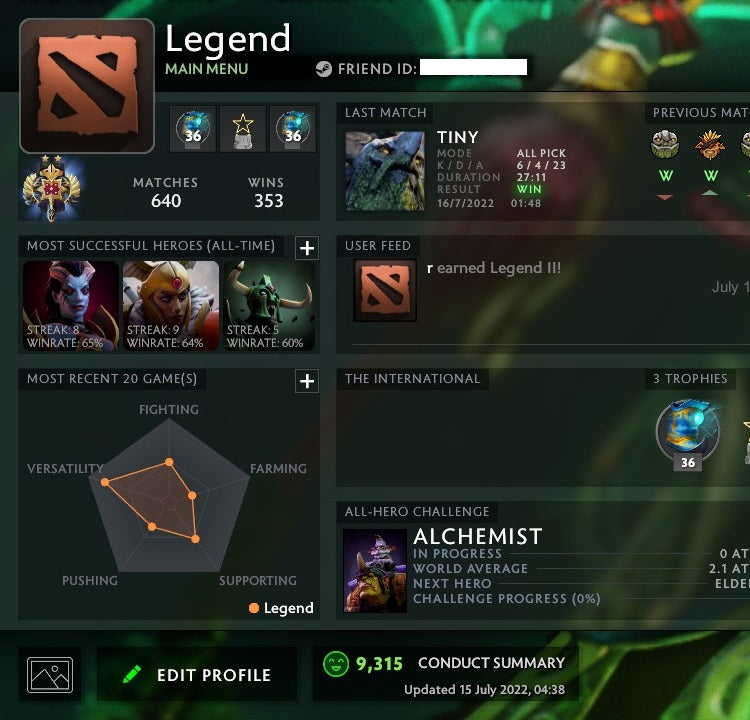 Legend II | MMR: 3300 - Behavior: 10000 – VikingDOTA