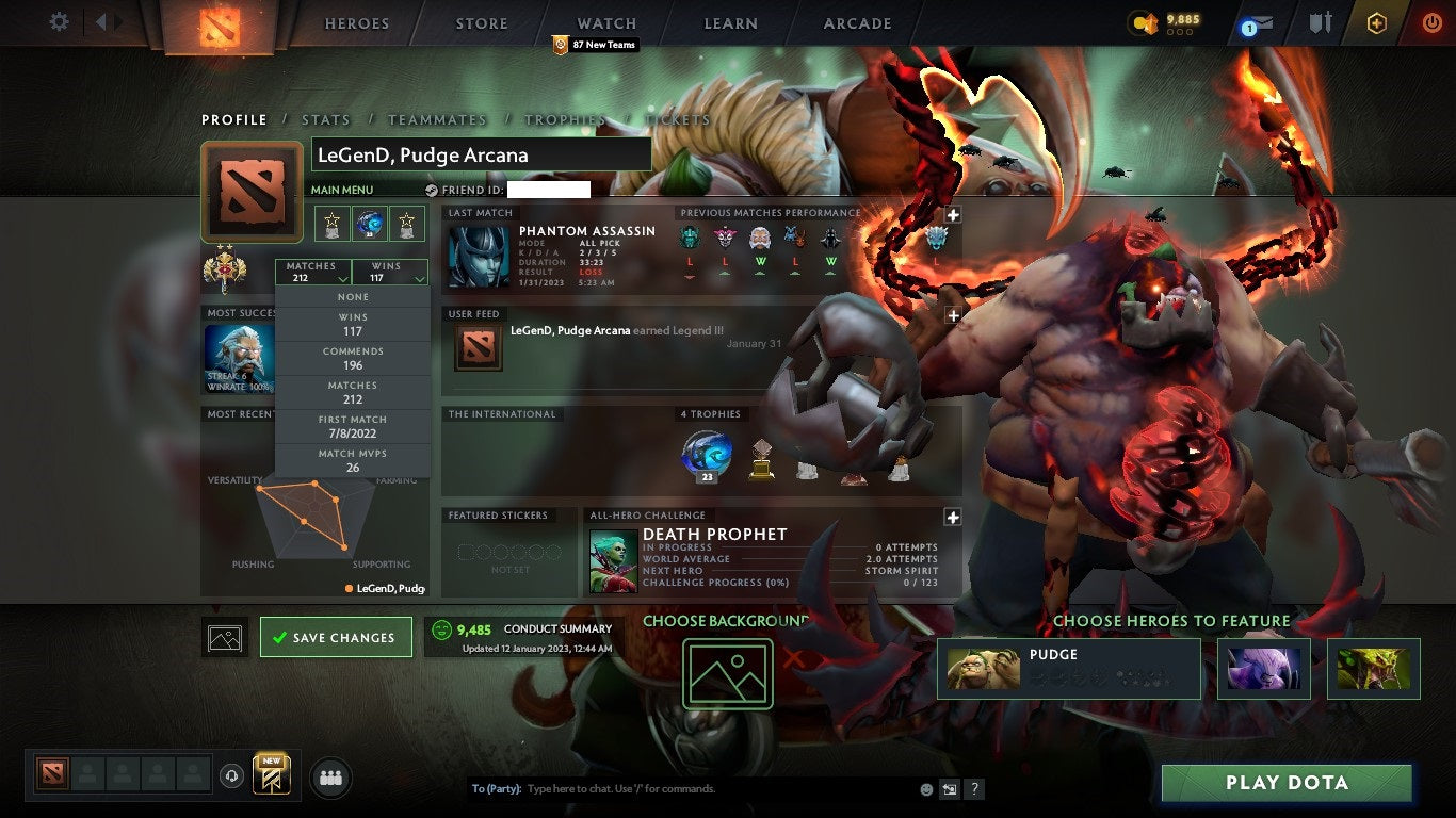 Legend II | MMR: 3310 - Behavior: 9485 – VikingDOTA