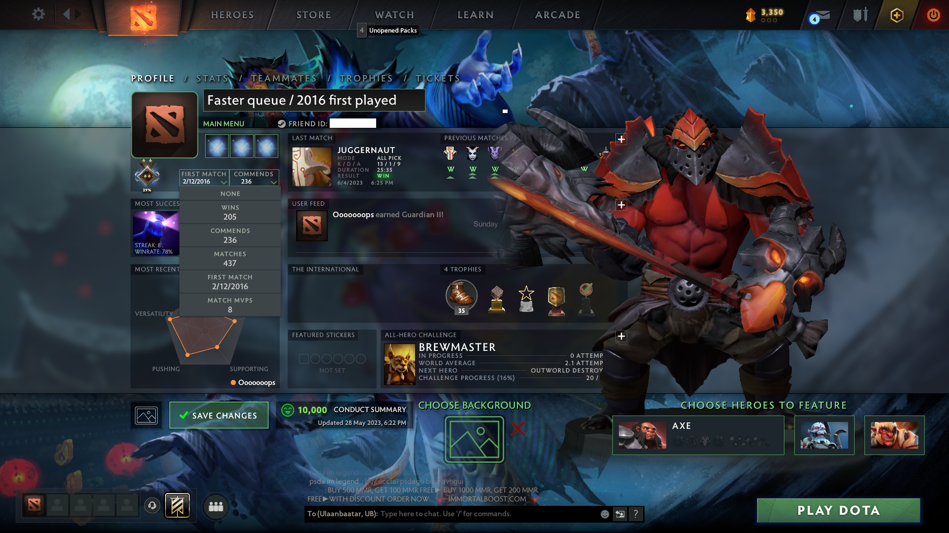 Guardian II | MMR: 970 - Behavior: 10000 – VikingDOTA