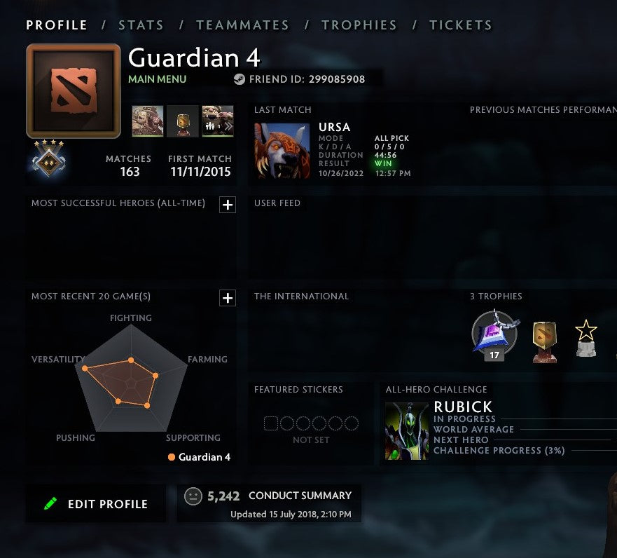 Guardian IV | MMR: 1340 - Behavior: 5242 – VikingDOTA