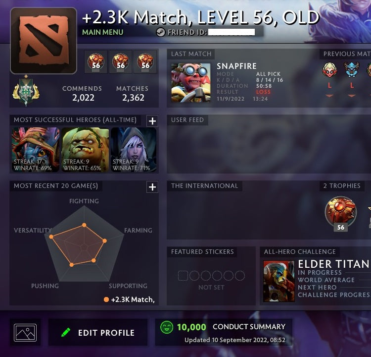 Archon I | MMR: 2200 - Behavior: 10000 – VikingDOTA