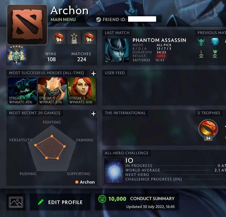 Archon V | MMR: 2980 - Behavior: 10000 – VikingDOTA
