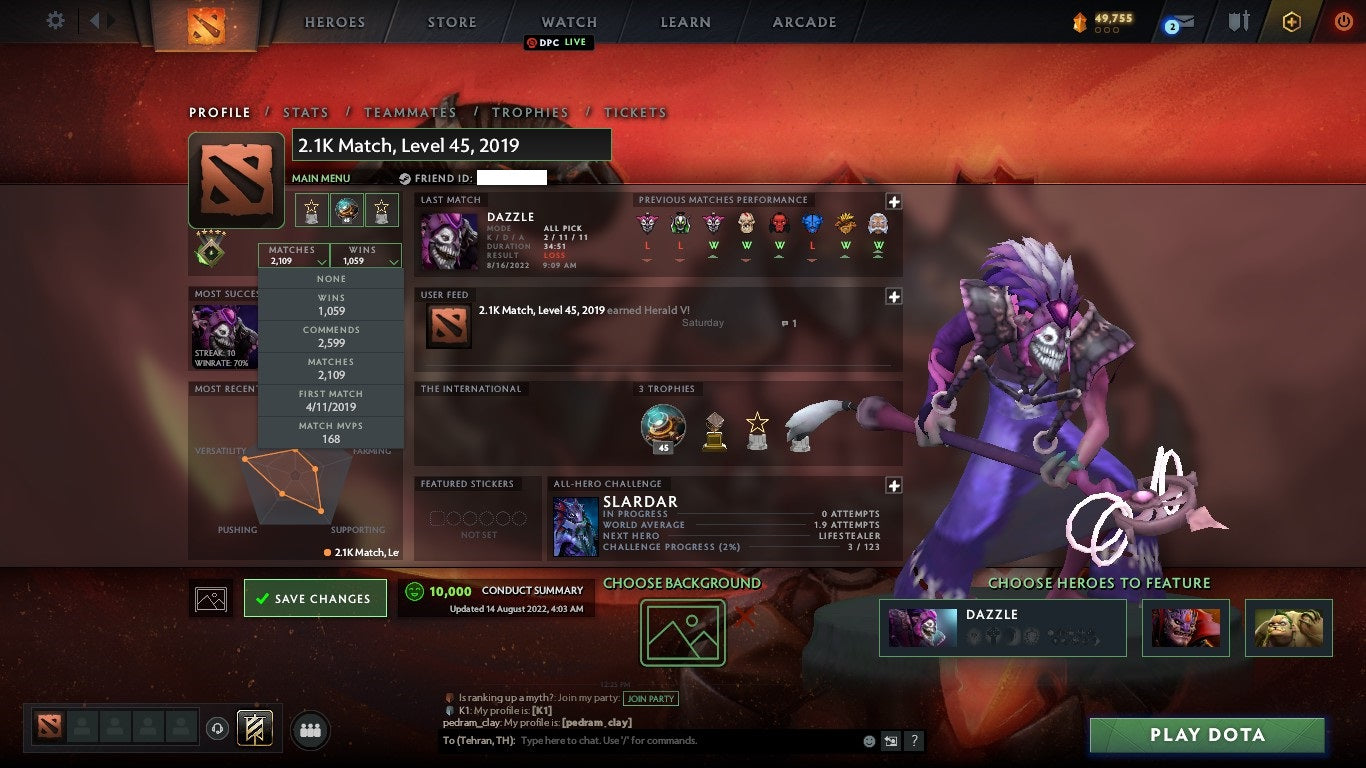 Herald V | MMR: 620 - Behavior: 10000 – VikingDOTA