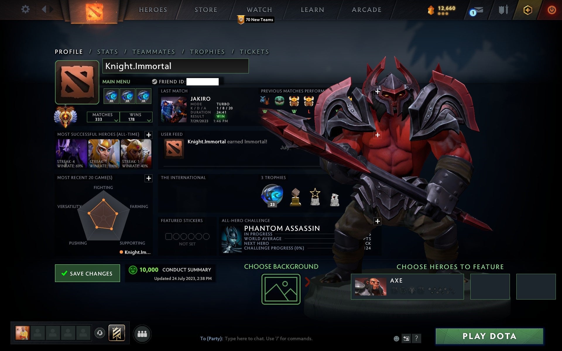 Immortal | MMR: 5727 - Behavior: 10000 – VikingDOTA