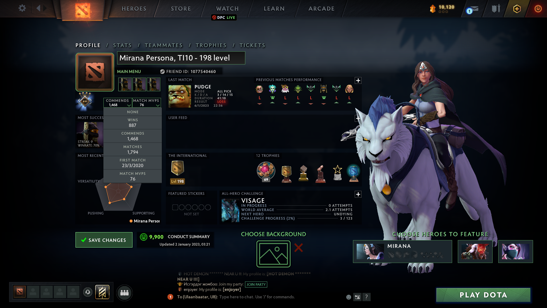 Guardian II | MMR: 1180 - Behavior: 9900 – VikingDOTA