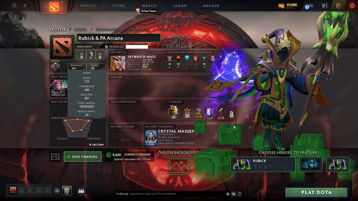 Guardian V | MMR: 1410 - Behavior: 9650 – VikingDOTA