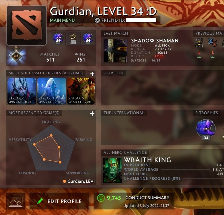 Guardian I | MMR: 810 - Behavior: 10000 – VikingDOTA