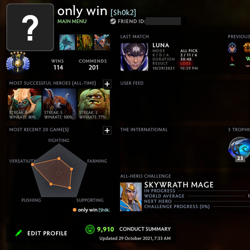 Divine V | MMR: 5600 - Behavior: 9840 – VikingDOTA