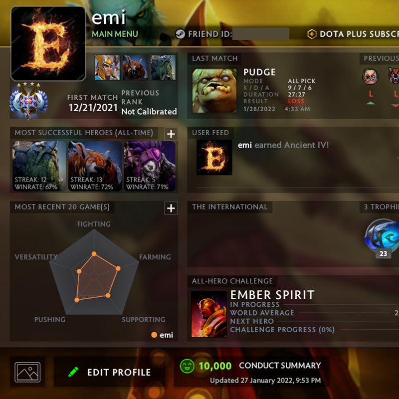 Ancient IV | MMR: 4440 - Behavior: 10000 – VikingDOTA