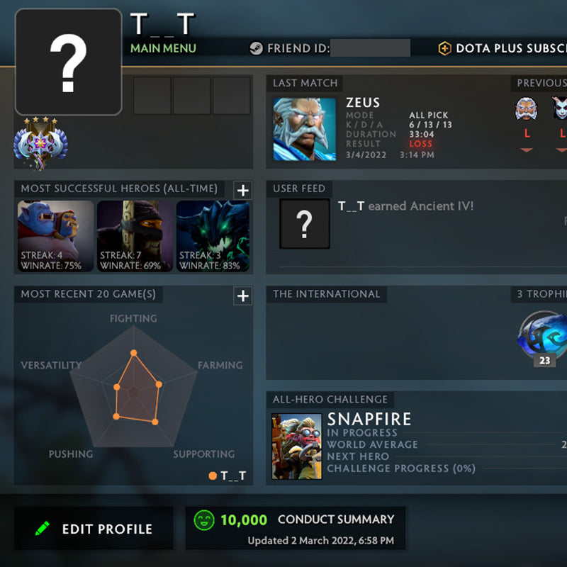 Ancient IV | MMR: 4370 - Behavior: 10000 – VikingDOTA
