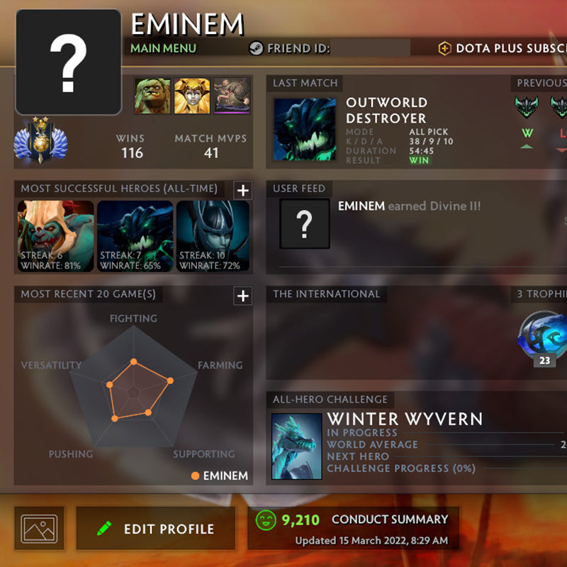 Divine II | MMR: 4910 - Behavior: 9210 – VikingDOTA