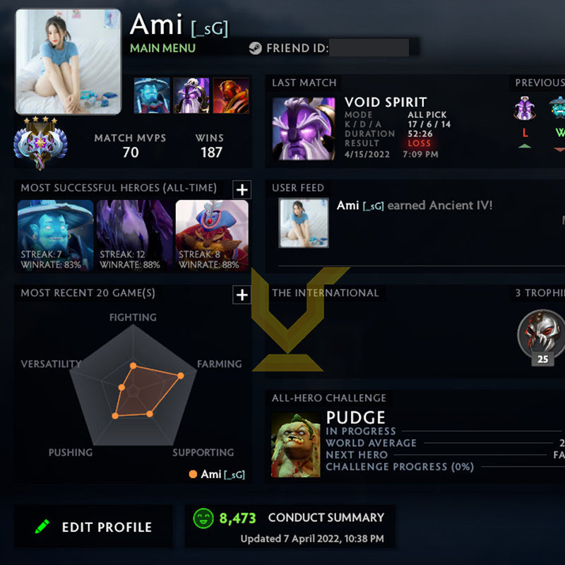 Ancient IV | MMR: 4440 - Behavior: 8473 – VikingDOTA