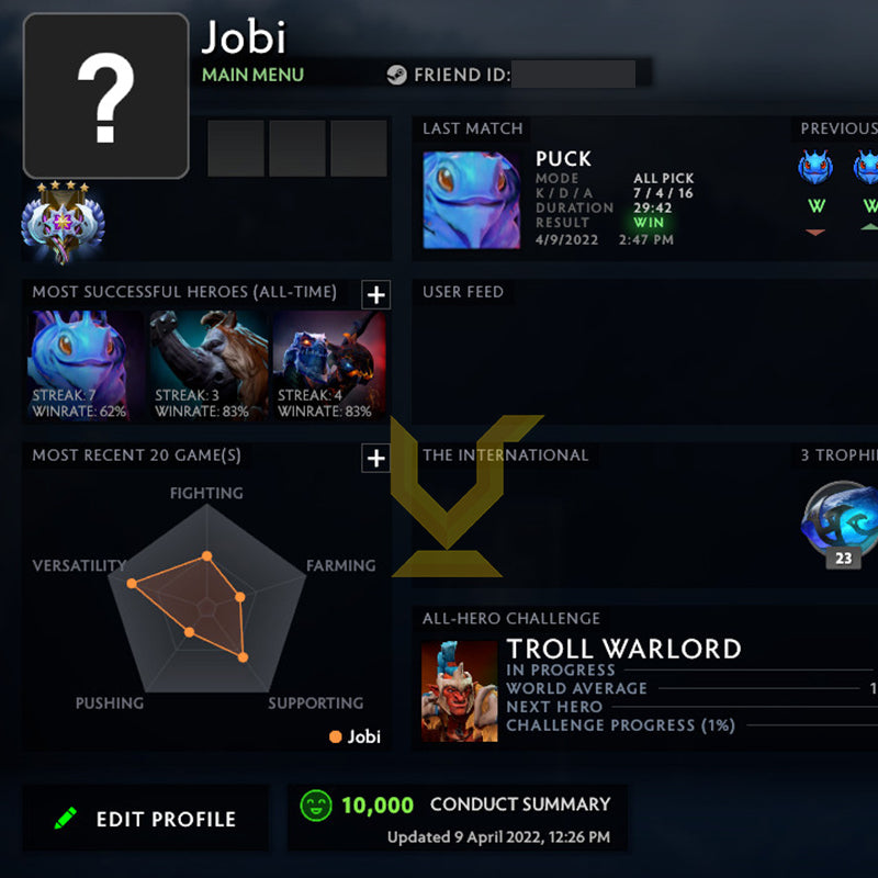 Ancient IV | MMR: 4360 - Behavior: 10000 – VikingDOTA