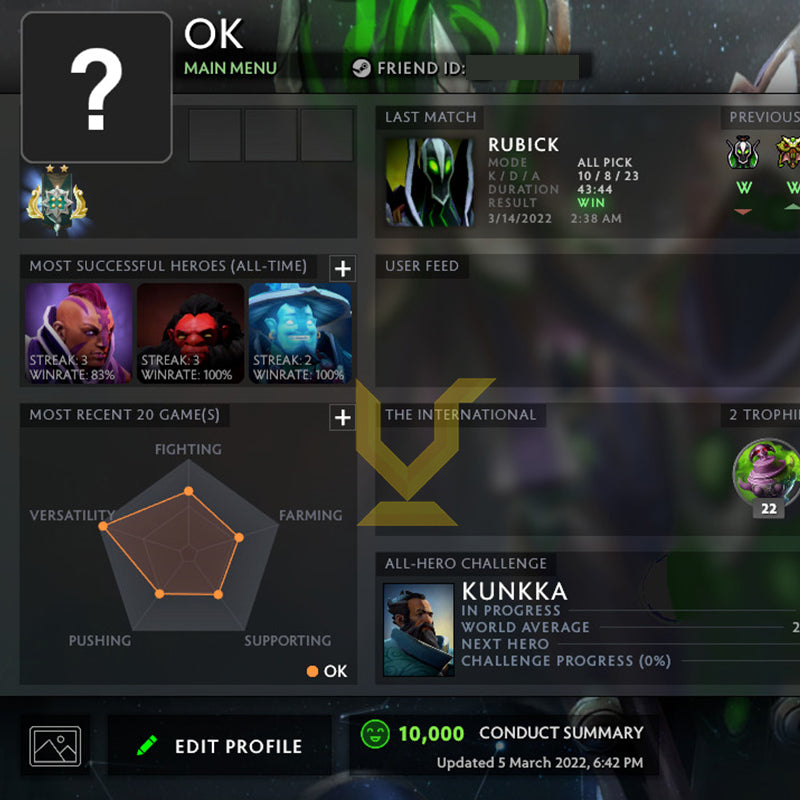 Archon II | MMR: 2480 - Behavior: 10000 – VikingDOTA