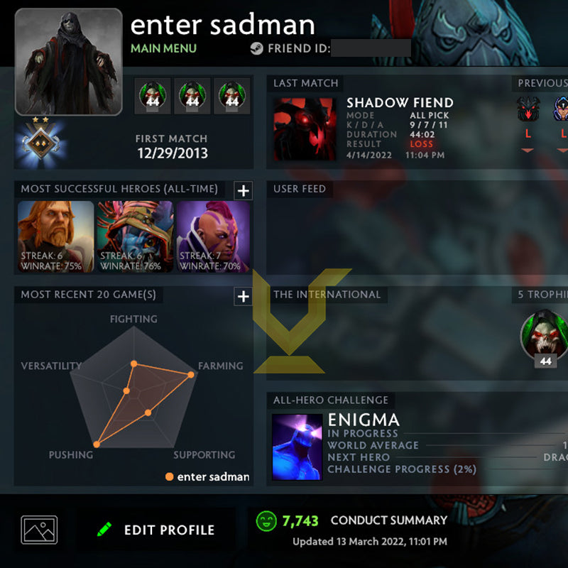 Guardian II | MMR: 890 - Behavior: 7743 – VikingDOTA