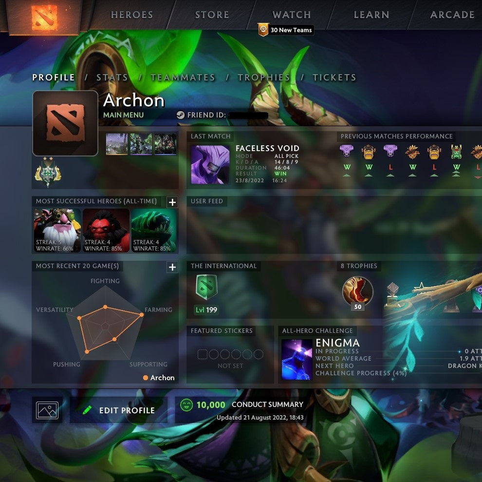 Archon II | MMR: 2610 - Behavior: 10000 – VikingDOTA