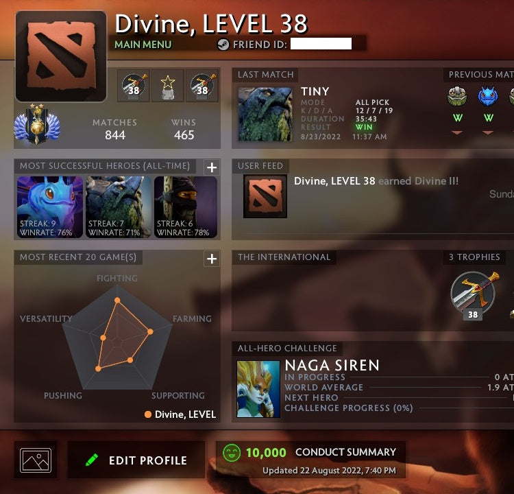 Divine II | MMR: 5010 - Behavior: 10000 – VikingDOTA